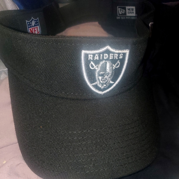 NFL | Accessories | Nwt Raiders Visor One Size Fits Most Black Black ...